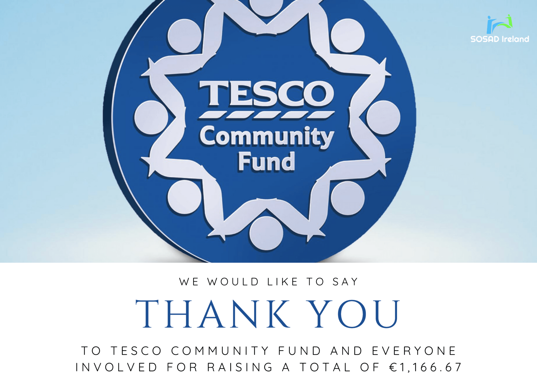 Tesco Community Fund - SOSAD - Save Our Sons & Daughters